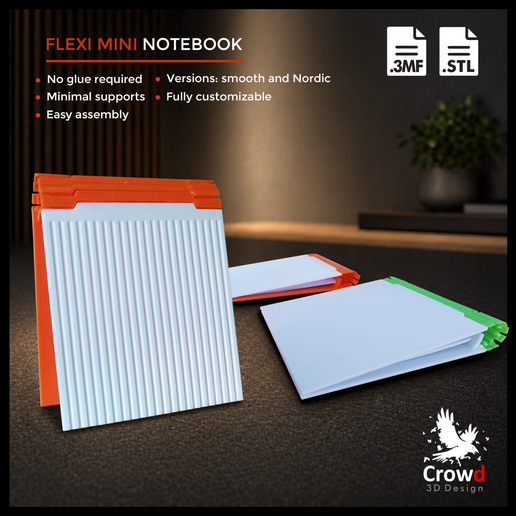 📓 FLEXI MINI NOTEBOOK・ 3D File for 3D printing・Cults