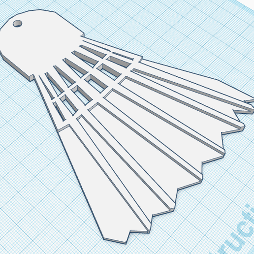 🏸 Badminton shuttlecock key ring・Free STL File for 3D printing・Cults