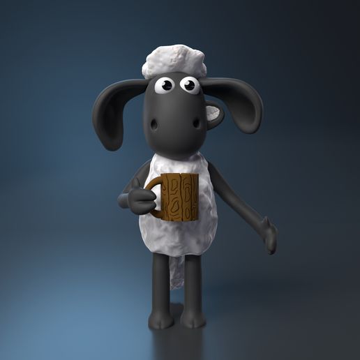 STL file Shawn with coffee mug ☕ (OBJ)・3D printing design to download・Cults