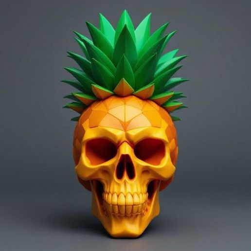 🍍 Pineapple Skeleton – The Tropical Undead・ STL File for 3D printing・Cults