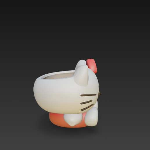 👋 flowerpot of Hello Kitty・ STL File for 3D printing・Cults