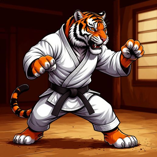 🥋 Karate tiger・ STL File for 3D printing・Cults