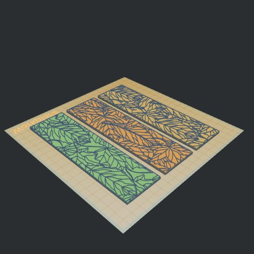 🔖 Seamless Tri-Flower Bookmark・ STL File for 3D printing・Cults