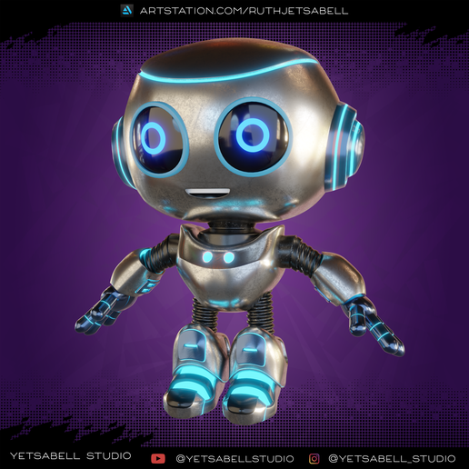 Archivo OBJ Robot Tierno y Amigable 🤖 ・Objeto imprimible en 3D para ...