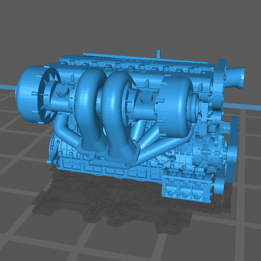 🚗 1/24 Scale Toyota 2Jz 2Turbo Engine・ STL File for 3D printing・Cults