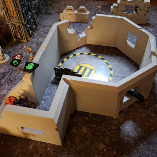 🏗️ Large octagon shape bunker building. 28mm scale for tabletop ...