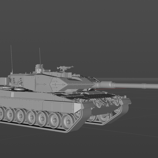 🐆 German Leopard 2A6NL tank 3D model material・ OBJ File for 3D printing ...