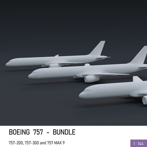 👪 Boeing 757 Family - Bundle・ 3D File for ・Cults
