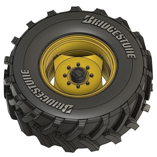 🚜 Tractor Wheel・ STL File for 3D printing・Cults