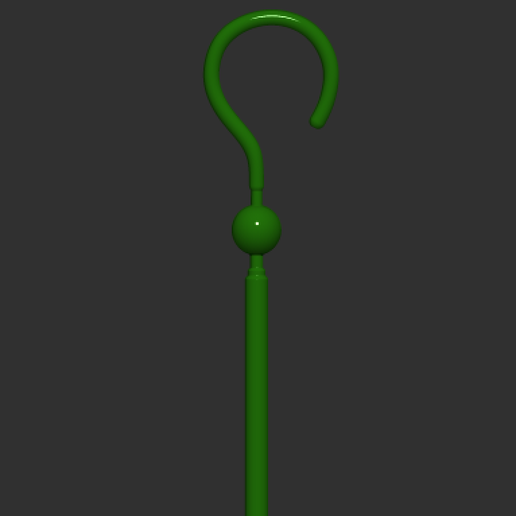 🦯 Riddler Cane Prop・ STL File for ・Cults