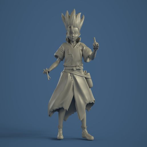 👾 Senku. Dr. Stone・ 3D File for 3D printing・Cults