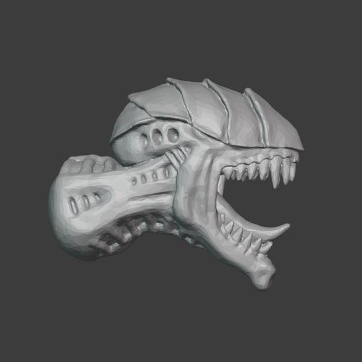 👽 Alien head・ STL File for 3D printing・Cults