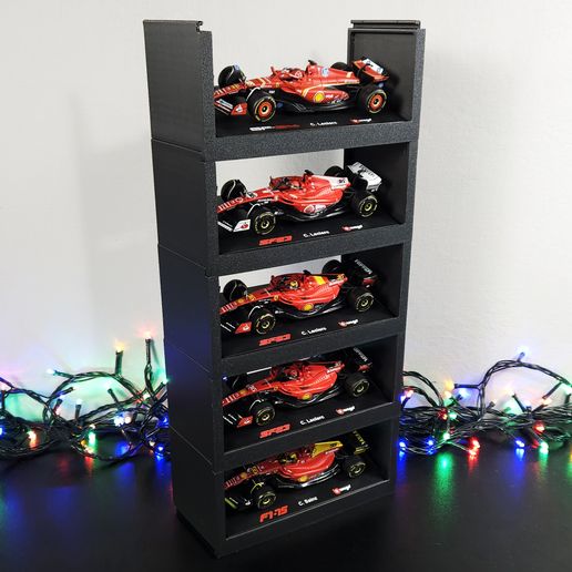 🚗 Formula 1 Bburago 1/43rd scale stackable shelf and display stand・ STL ...