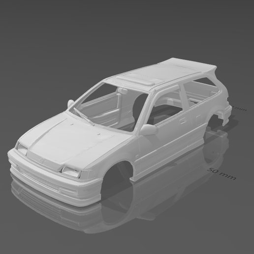 🐚 Civic EF9 Type-R EK Shell Body - Divided Parts for Easy Printing・ STL ...