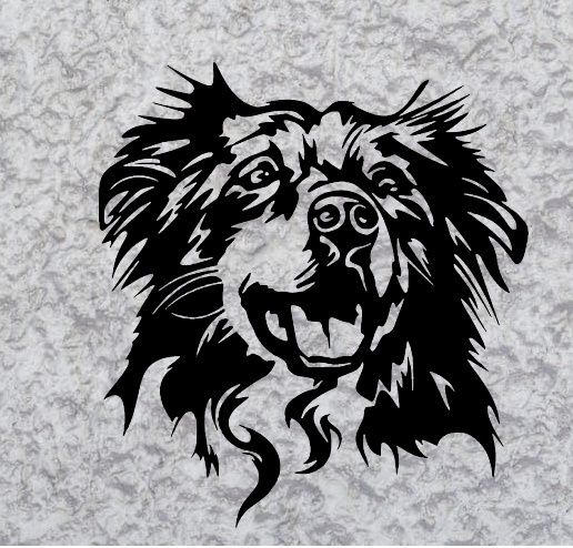 🐕 AUSTRALIAN SHEPHERD dog deco wall mural・ STL File for 3D printing and ...