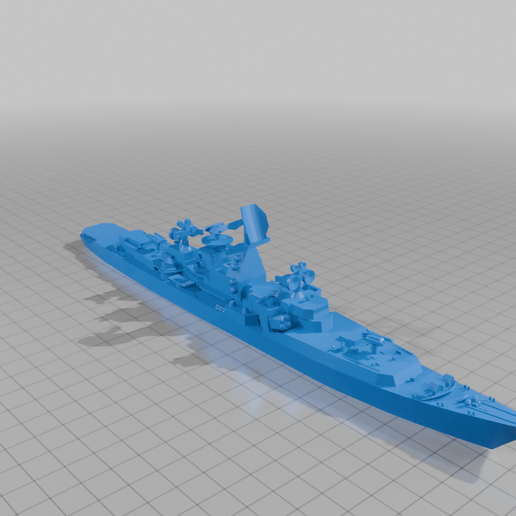 🎲 Kresta II soviet cruiser (1/600 and 1/1250)・Free 3D File for ・Cults