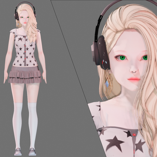 3D file Emo Clothing 0003 - UE5 - Unity - Blender - Animated ...