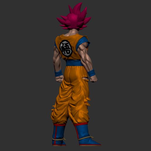 💬 Goku SSj God・ STL File for 3D printing・Cults