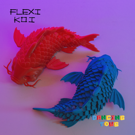 🎃 Flexi Koi・ 3D File for 3D printing・Cults