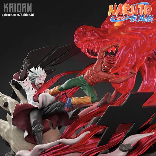 🗿 Madara Uchiha vs Maito Gai NARUTO - STL ready for 3D Printing・ 3D File for 3D printing・Cults