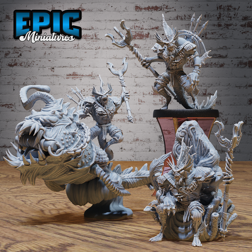 3D file Merfolk Champion Set ‧ DnD Miniature ‧ Tabletop Miniatures ...