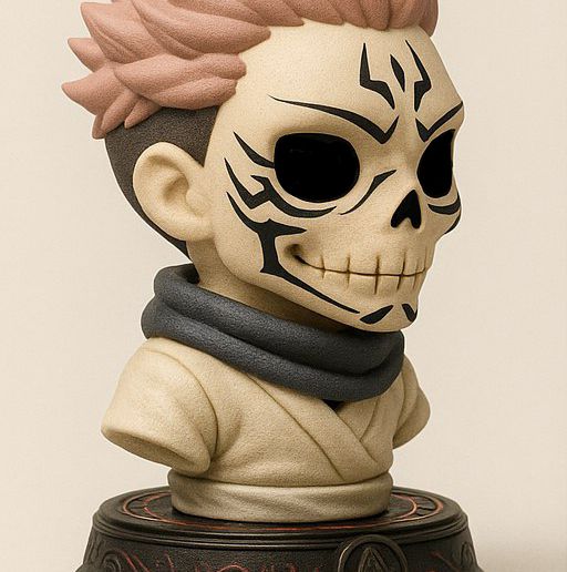 💀 Sukuna Skull Bust・ STL File for 3D printing・Cults