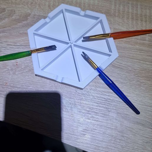 Free STL file Paint Board Palette de peinture 6 emplacement 🎨 (GCODE ...