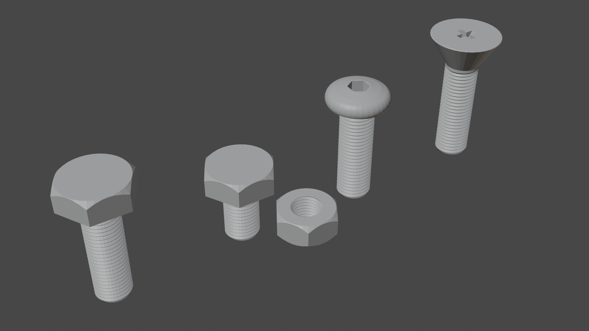 Free STL file Bolts and nuts・3D printable model to download • Cults