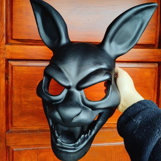 STL file Scary Rabbit Demon Mask! Cosplay horror devil mask 🐇 (3MF ...