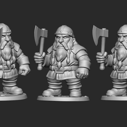 🦸 Dwarf Dungeons and Dragons miniature D&D・ STL File for 3D printing・Cults
