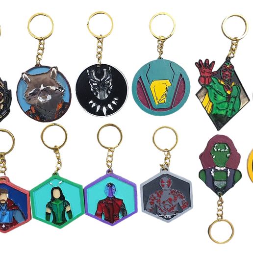 🗝️ Marvel keychains・Free 3D File for 3D printing・Cults