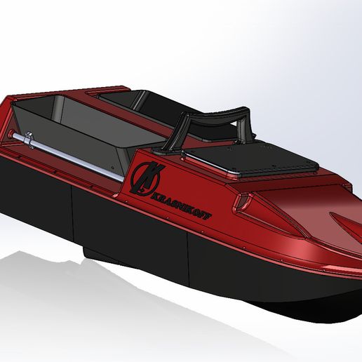 🎏 Carp Boat , Bait Boat , fishing boat 710x318x210・ STL File for 3D ...