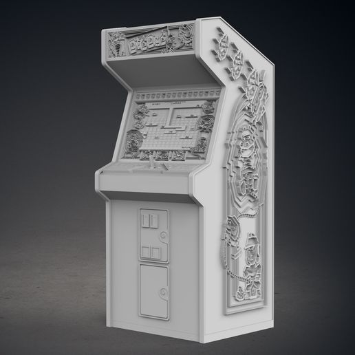STL file Dig Dug Arcade Cabinet with Lithophane 🕹️ ・3D printable model ...