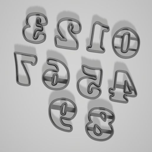 🔢 Numbers Numbers Cookie Cutter・ STL File for ・Cults
