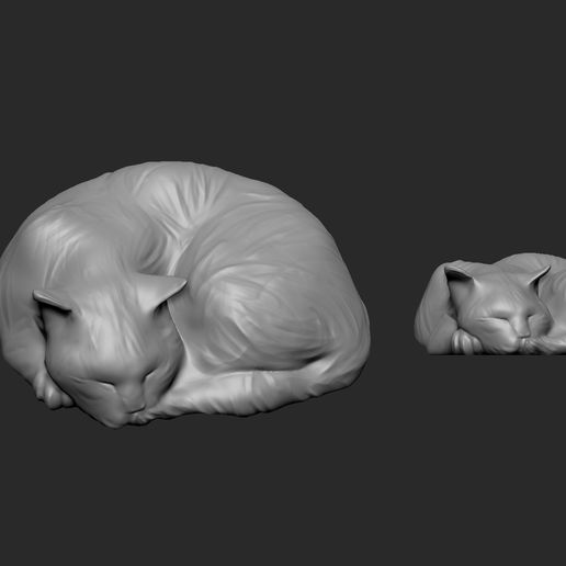 😴 sleeping cat・ STL File for 3D printing・Cults