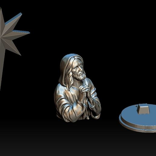 STL file Statue of Jesus praying 2 3D print model ️ (OBJ)・Template to ...