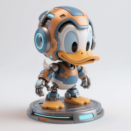 🤖 Robot Sculpture Mech Sculpture Donald Duck・Archivo STL para Impresión ...
