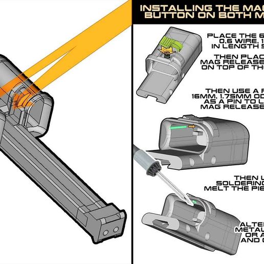 ⚽ UNW P90 G11TIPX MAG adapter for tippmann TIPX mags・ STL File for 3D ...