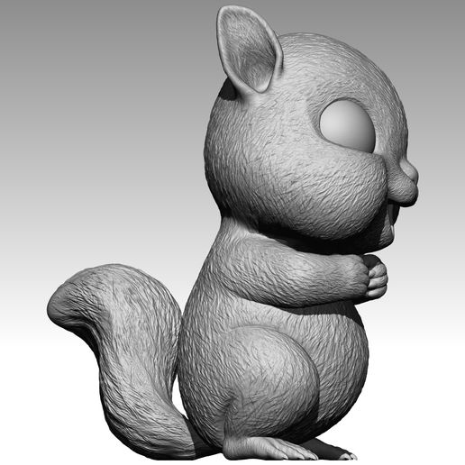 STL file Cute squirrel 4 🐉 ・3D printing template to download・Cults