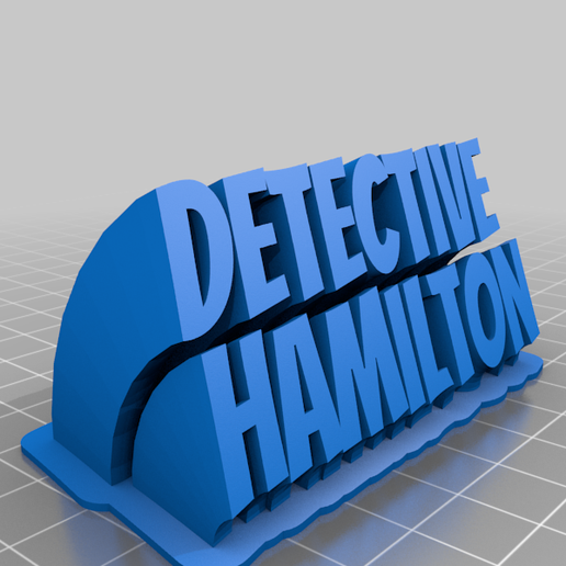 Free STL file Hamilton name plate (text) 🏢 ・3D printing idea to ...