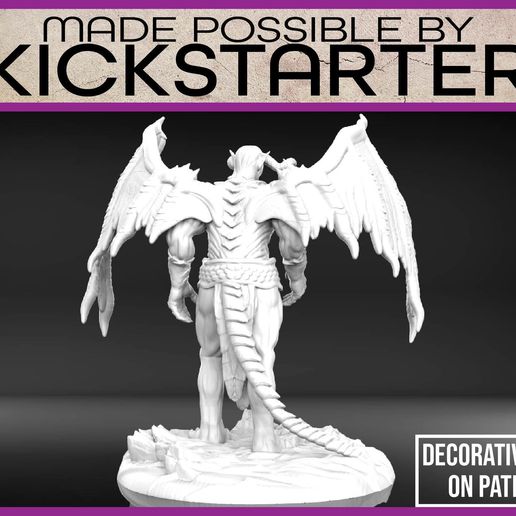 🎲 Winged Demon - Tabletop Miniature・ STL File for ・Cults