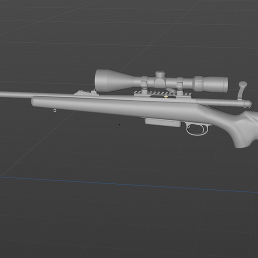 OBJ file Digital model of the American Remington M700 BDL sniper rifle ...