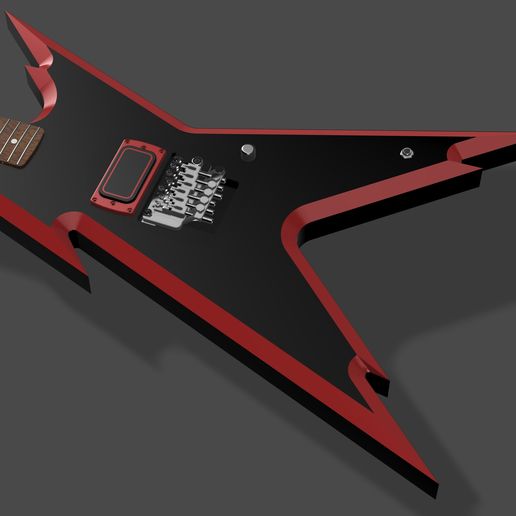 ⚡ The SYS32 Electric Guitar Dean Razorback Dimebag Darrell・ 3MF File ...