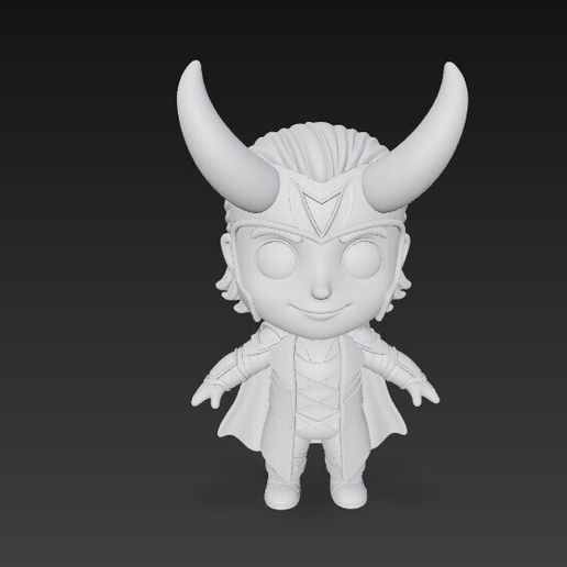 🧸 Cartoon Loki Figurine – 3D Printable Cute God of Mischief Model・ STL ...