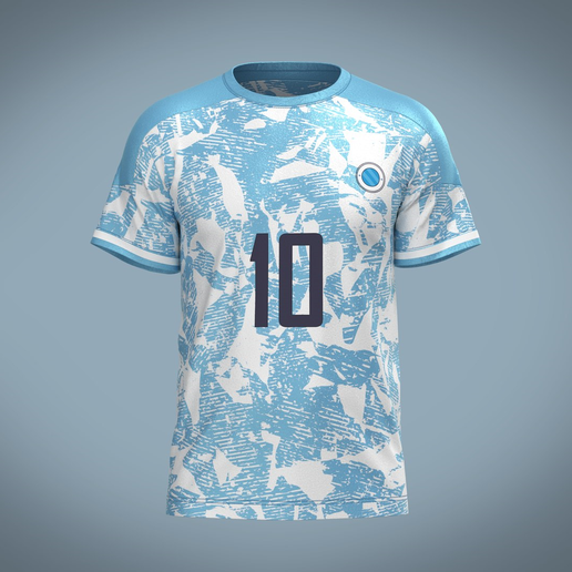 ⚽ Soccer Blue Print Jersey Player-10・Free 3D File for 3D printing・Cults