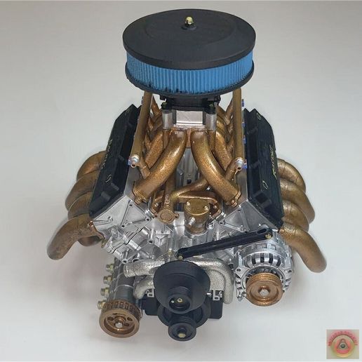 🚙 FORD FR9 EFI V8 NASCAR 358ci - ENGINE・ STL File for 3D printing・Cults
