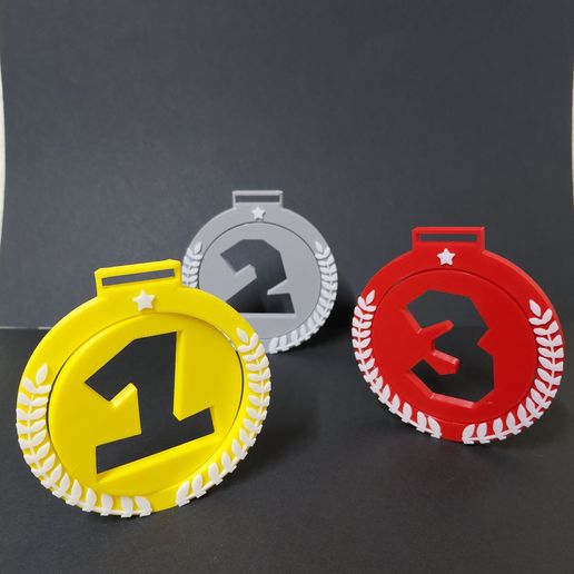 🥇 Rotating Award Medals – 1st 2nd 3rd Place – 3D print no supports・ 3MF ...