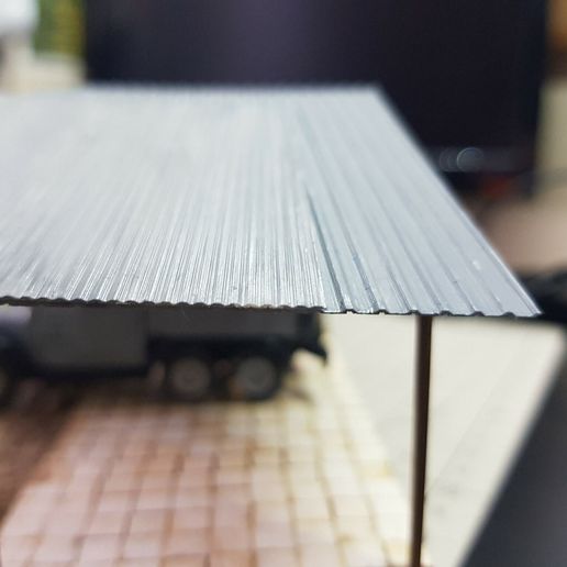 🏛️ corrugated/trapezoidal metal sheet 1:87 scale・Free STL File for ・Cults