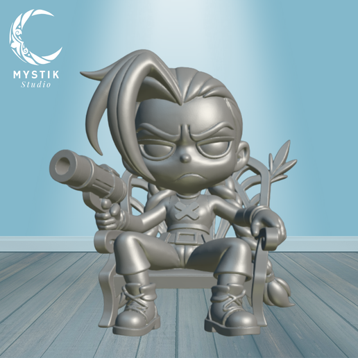 👾 Jinx chibi-style 3D – League of Legends・ STL File for 3D printing・Cults
