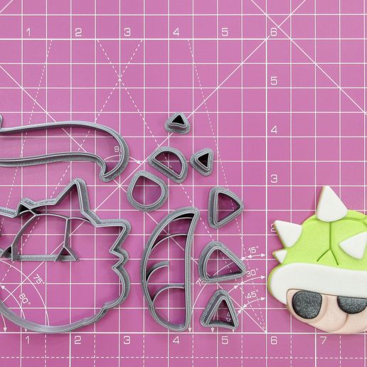 3D file Mario Blue Shell Multipiece Fondant Cookie Cutter Set Multiple ...